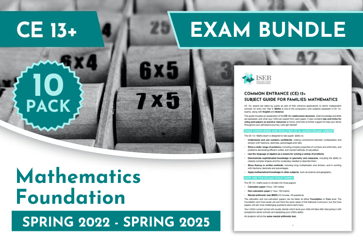 Mathematics CE 13+ Foundation Past Paper Bundle | ISEB Shop