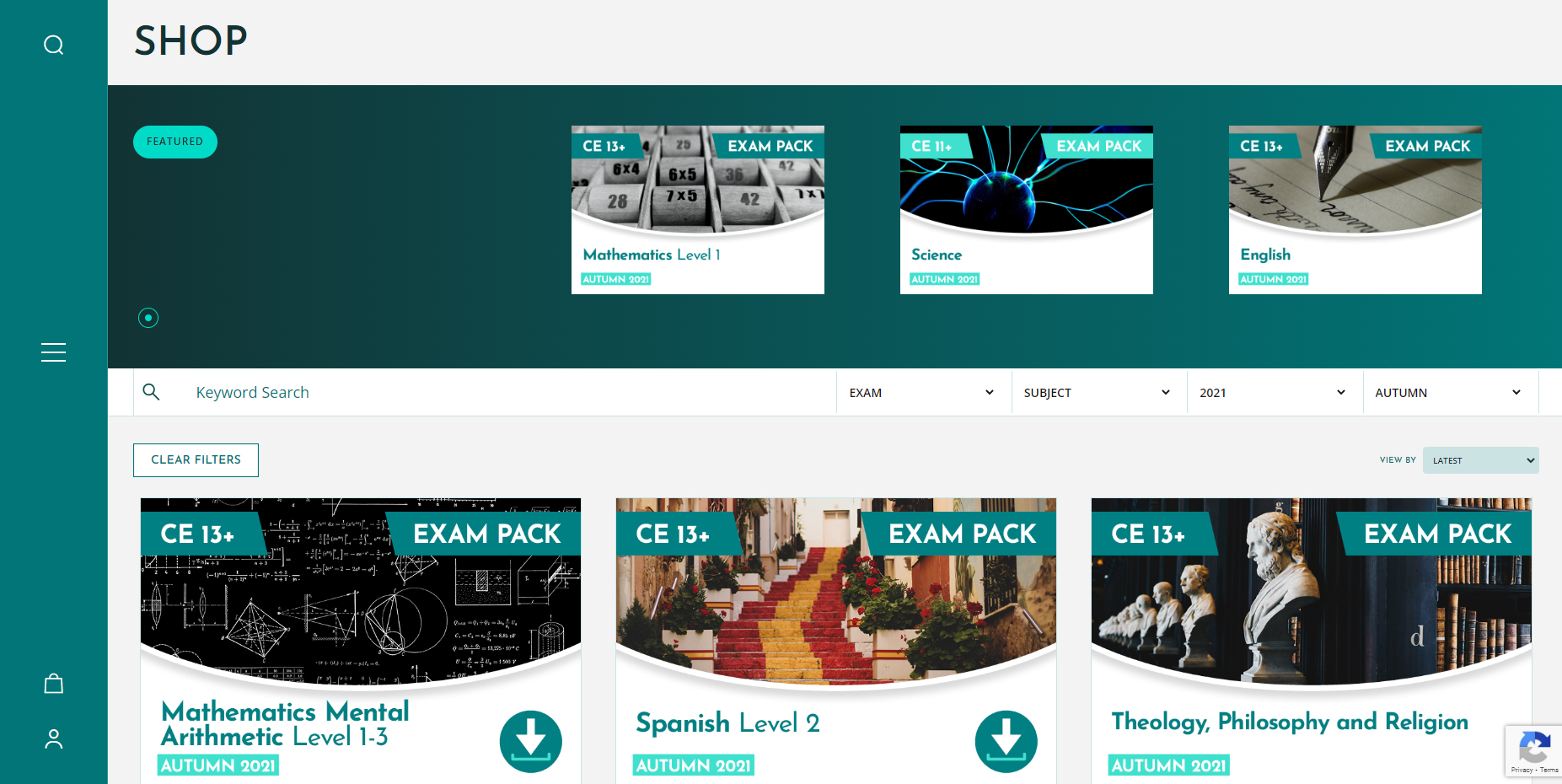 Past paper exam packs for Autumn 2021 CE 11+ and CE 13+ available to ...