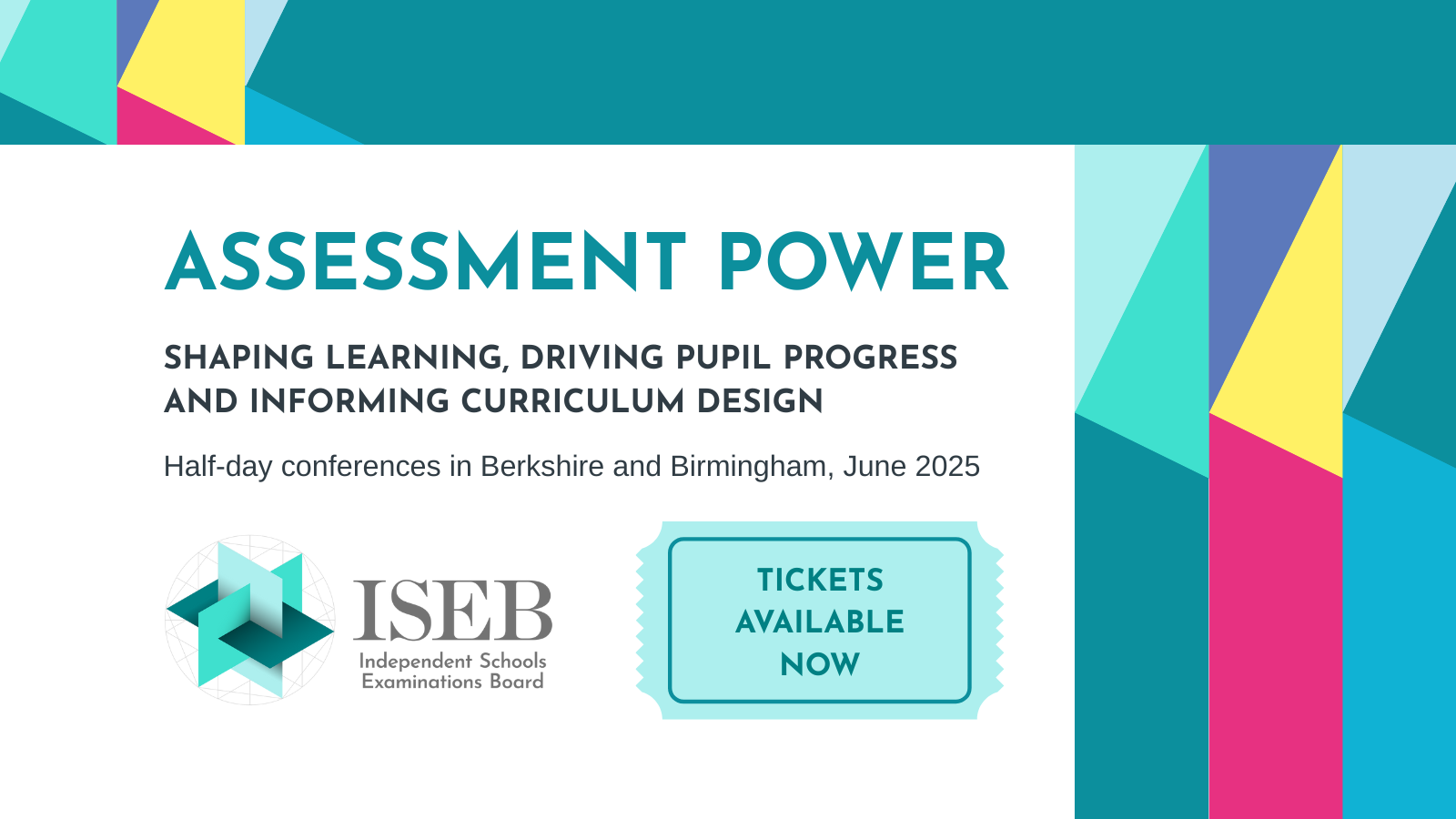 Assessment Power: ISEB announces two half-day conferences for schools ...