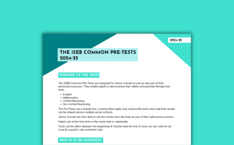 ISEB | Pre-Tests (11+) Information for parents and families