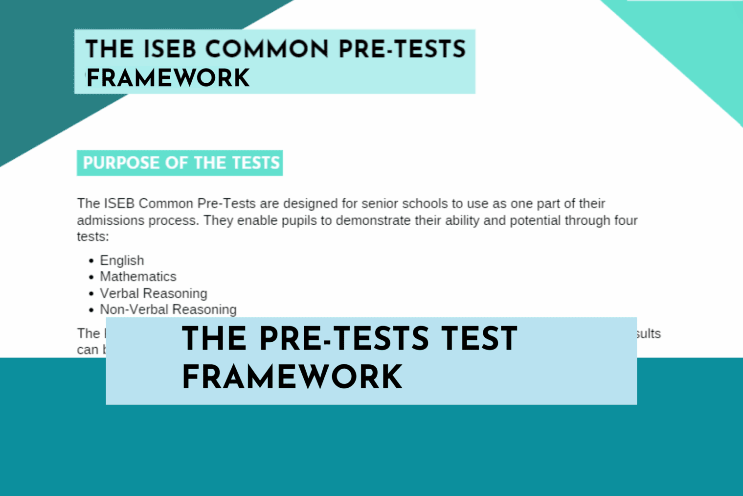 ISEB | Free registration toolkit for the Pre-Tests (11+)